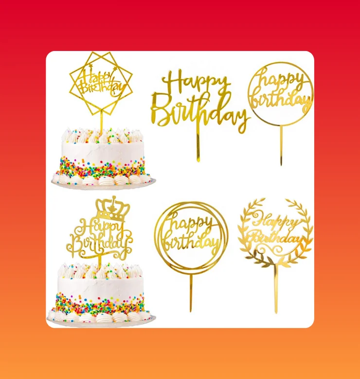Acrylic Cake Topper | Personalized Cake Topper for Wedding, Birthday ...